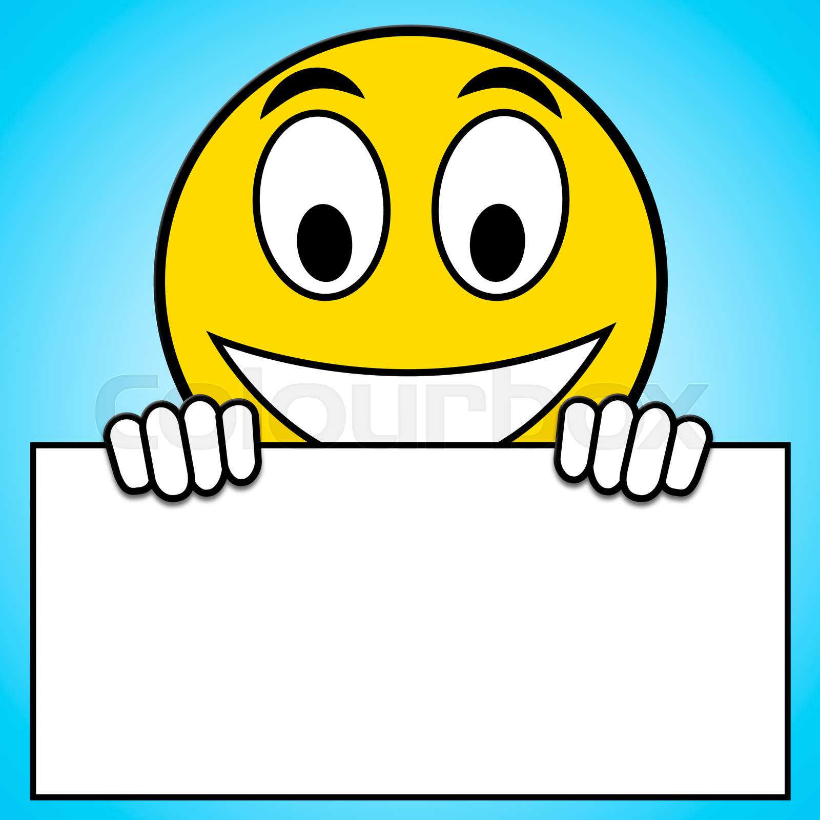 Smiley Sign Shows Happy Face 3d Illustration | Stock image | Colourbox