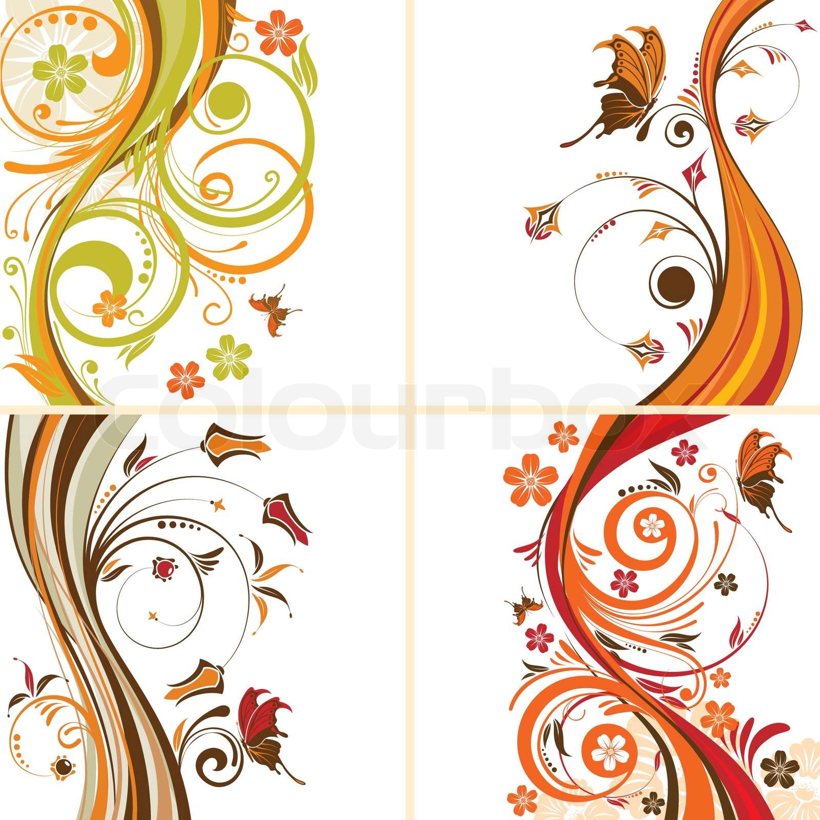 Big Collection Schöne Blumen , Element für Design , Vektor-Illustration ...