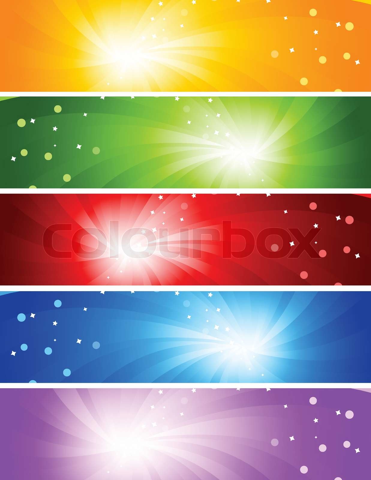 Vector set of bright banners clip-art | Stock vector | Colourbox
