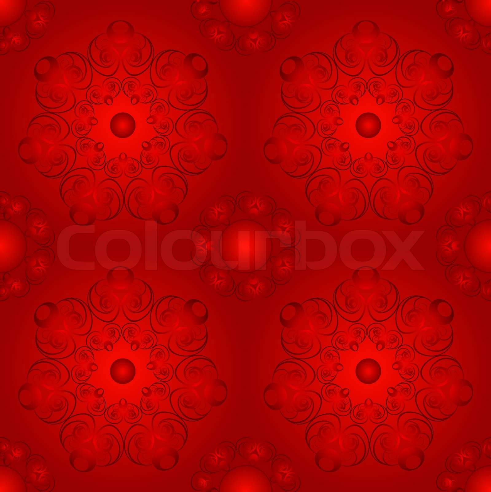Red seamless pattern | Stock vector | Colourbox