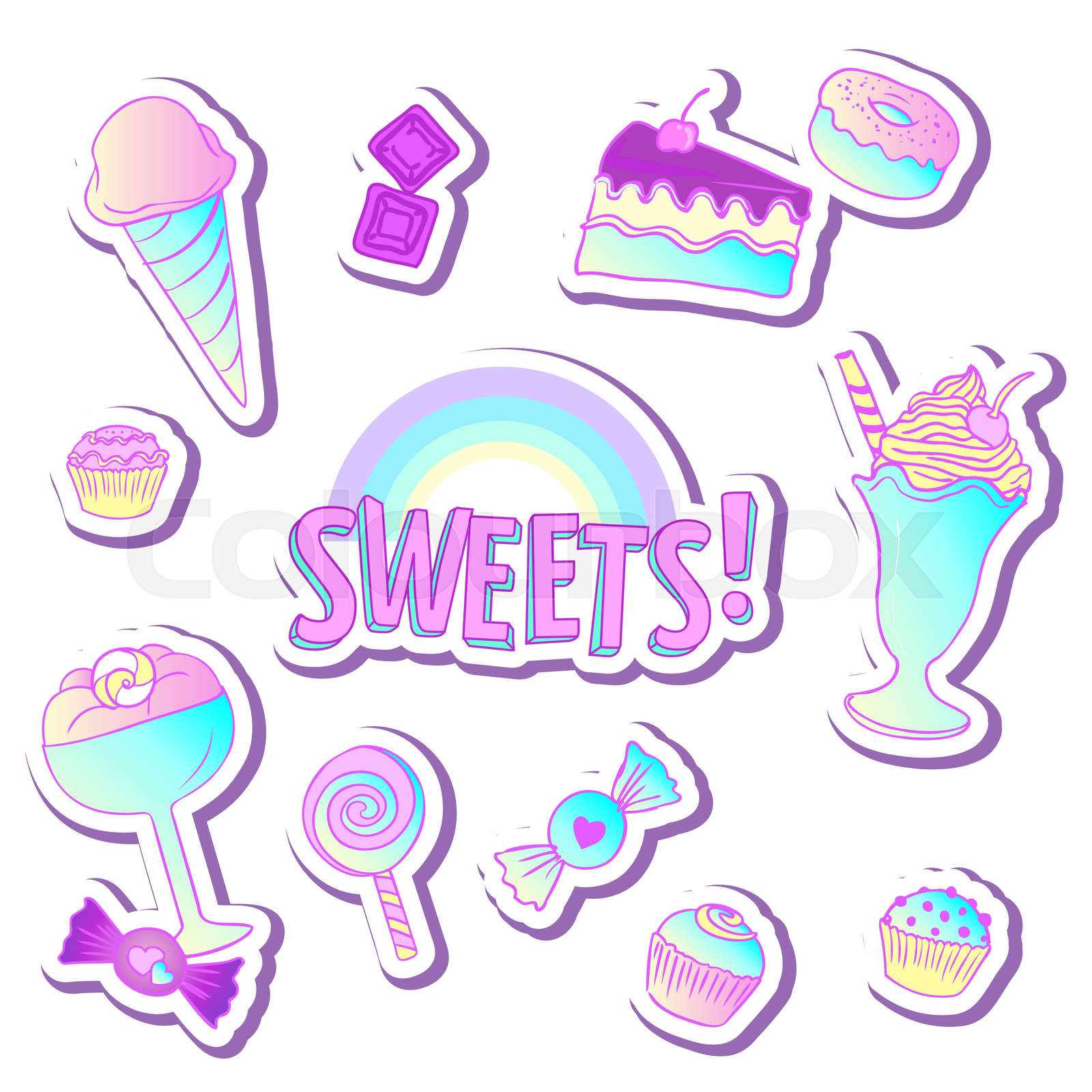 Pink seamless candy pattern | Stock vector | Colourbox