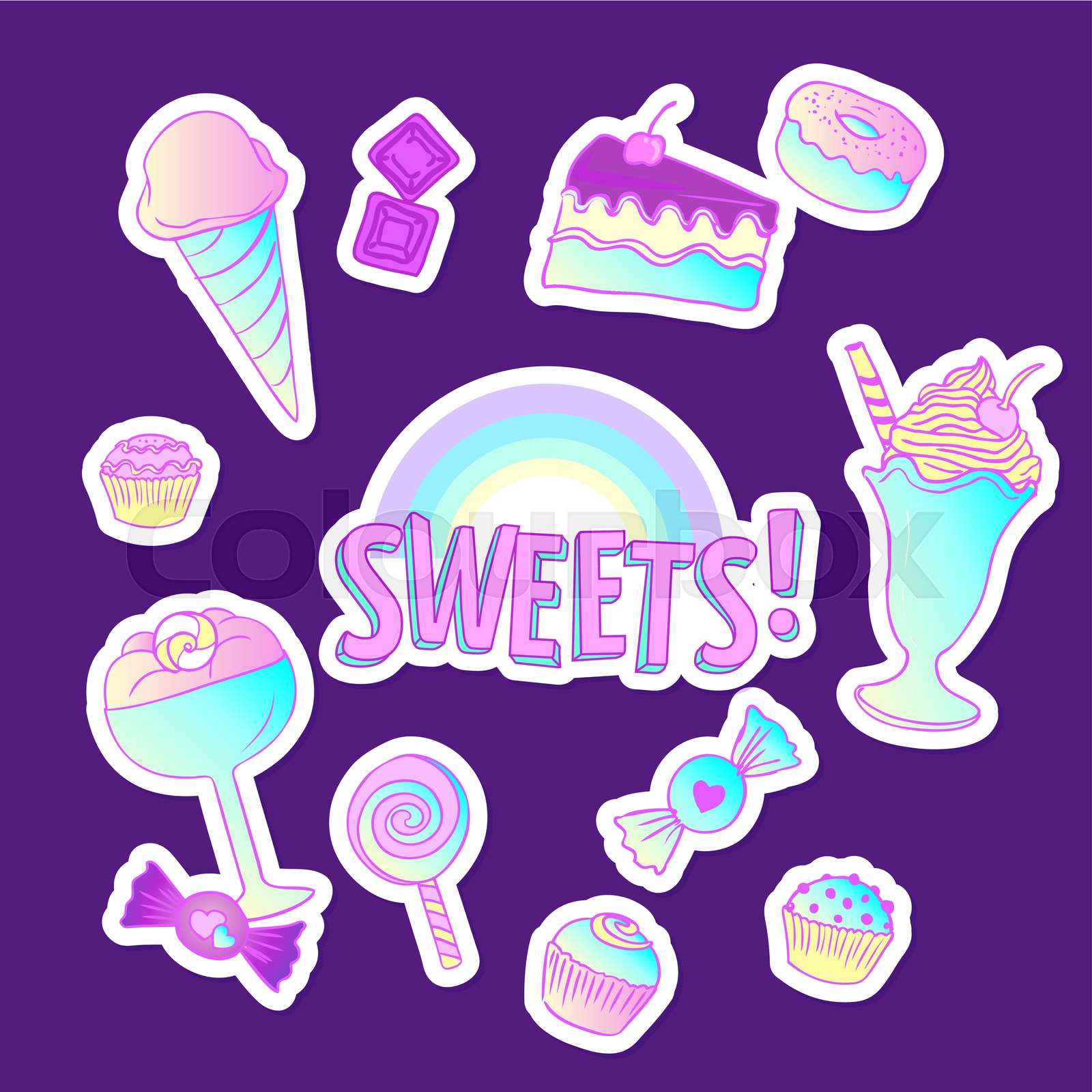 Pink seamless candy pattern | Stock vector | Colourbox