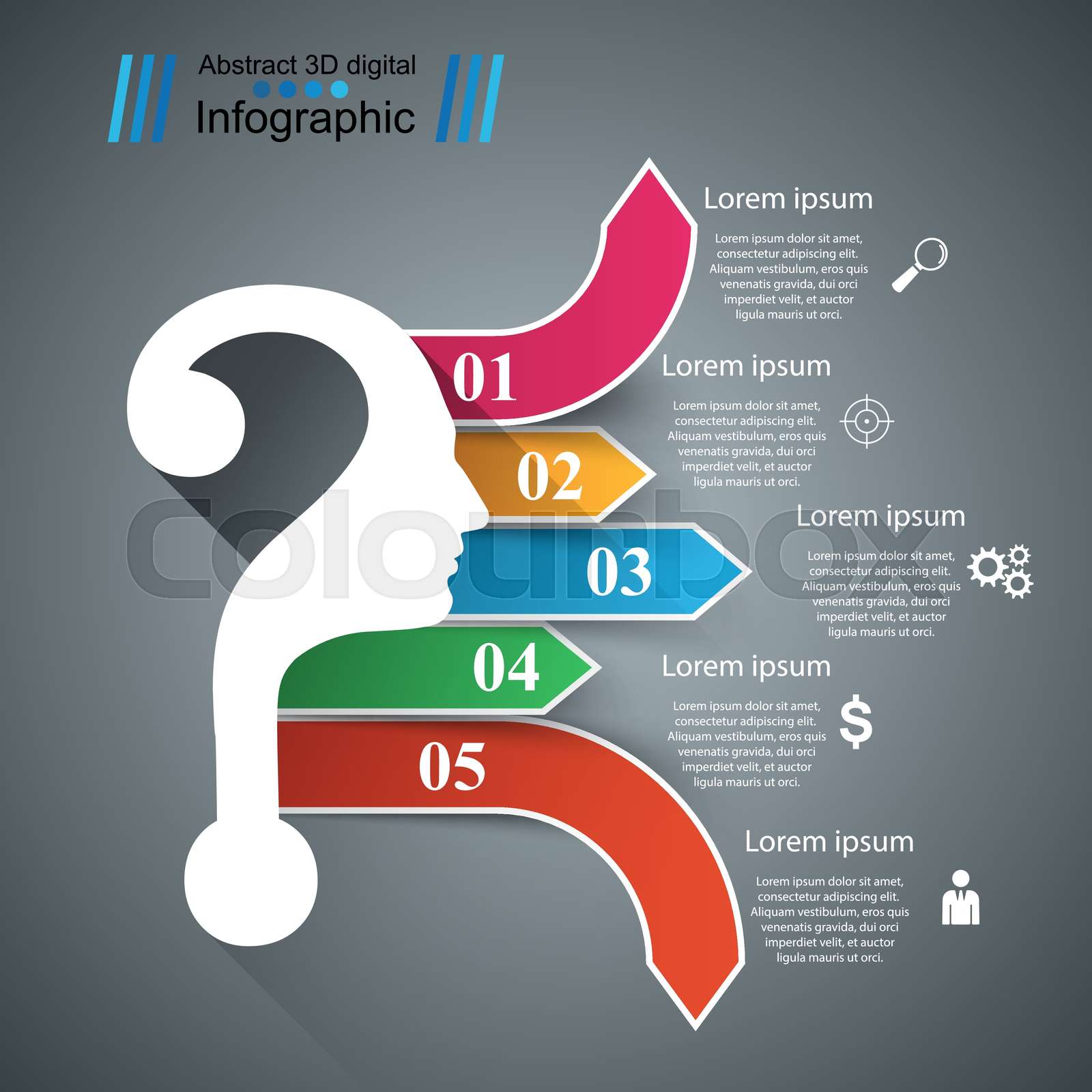 Business infographics. Question mark. | Stock vector | Colourbox