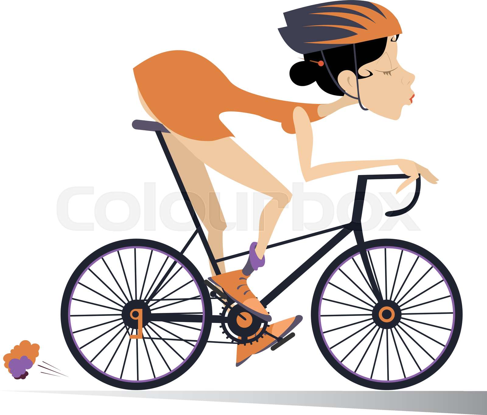 spor, tegneserie, cykel | Stock vektor | Colourbox