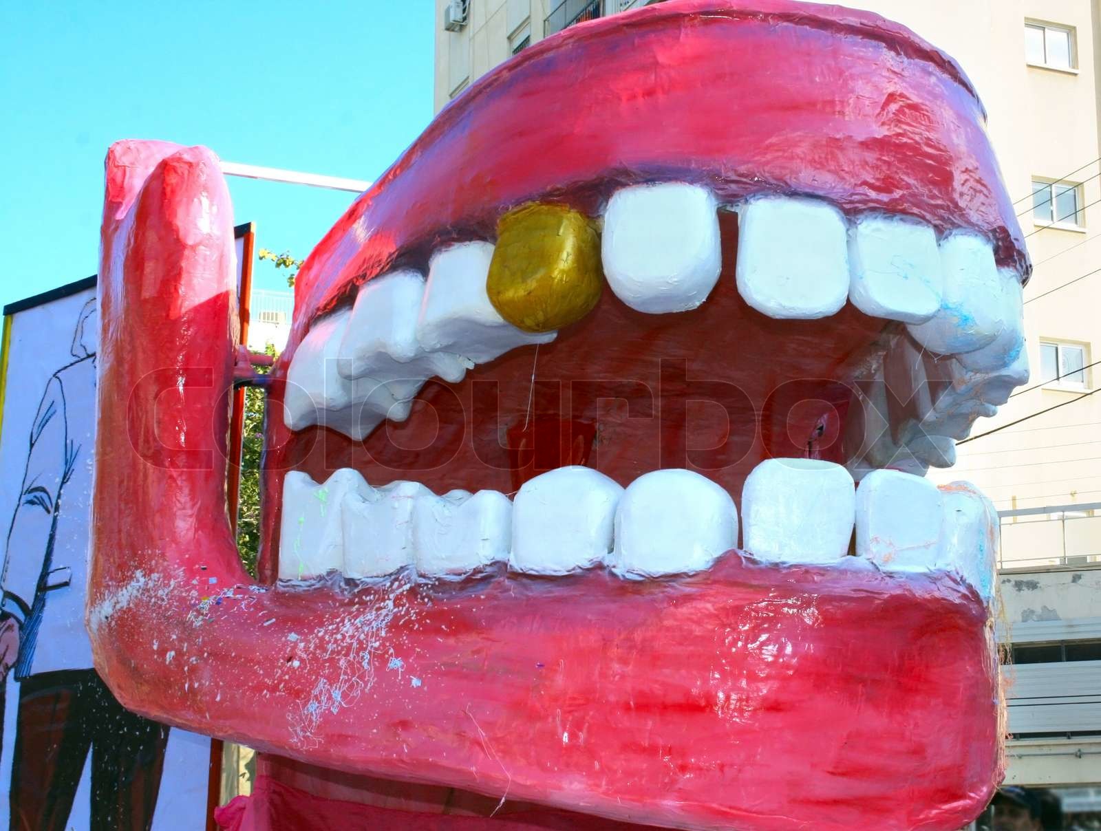 Teeth model as a carnival float | Stock image | Colourbox