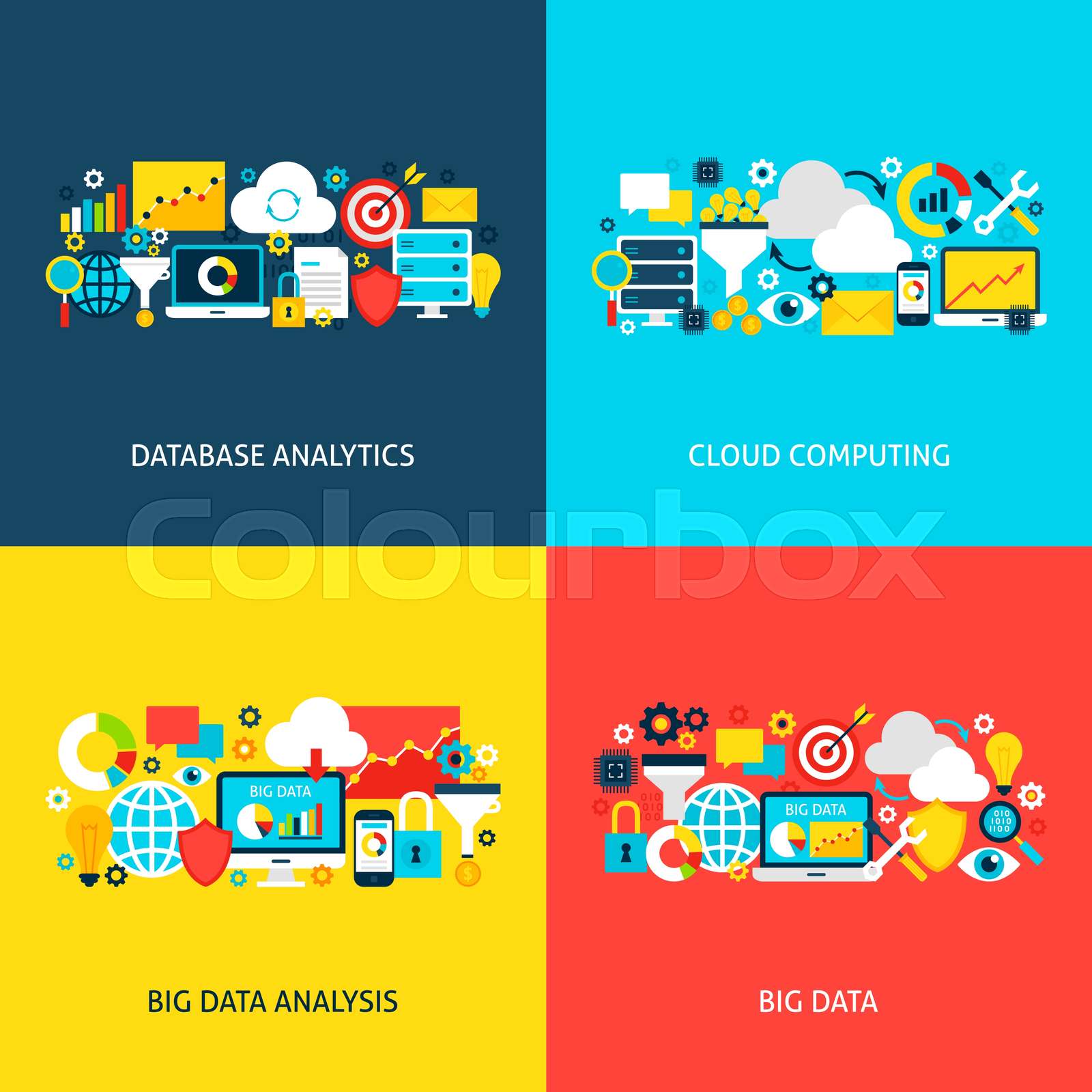 Big Data Vector Concepts | Stock vector | Colourbox