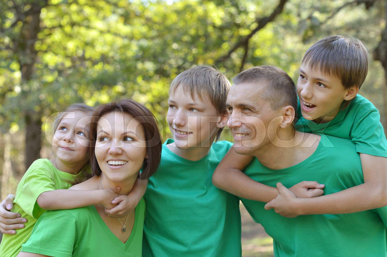 family having fun outdoors | Stock image | Colourbox