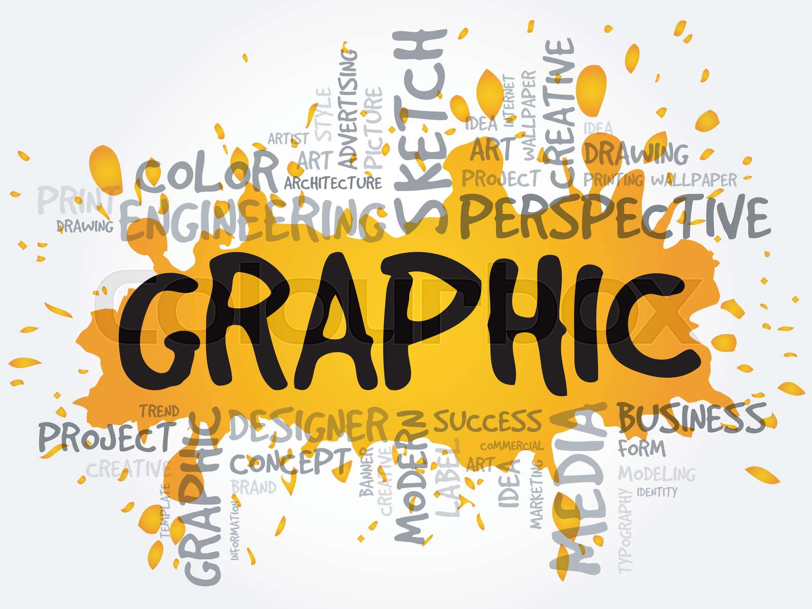 GRAPHIC word cloud, creative concept | Stock vector | Colourbox