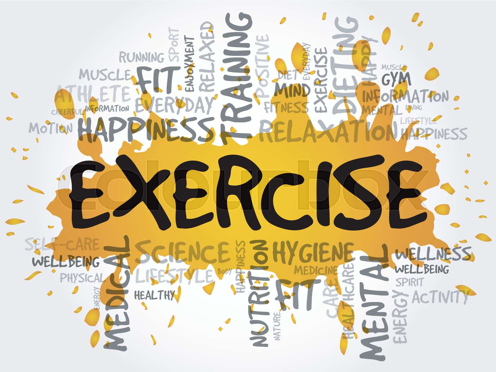 EXERCISE word cloud collage | Stock vector | Colourbox