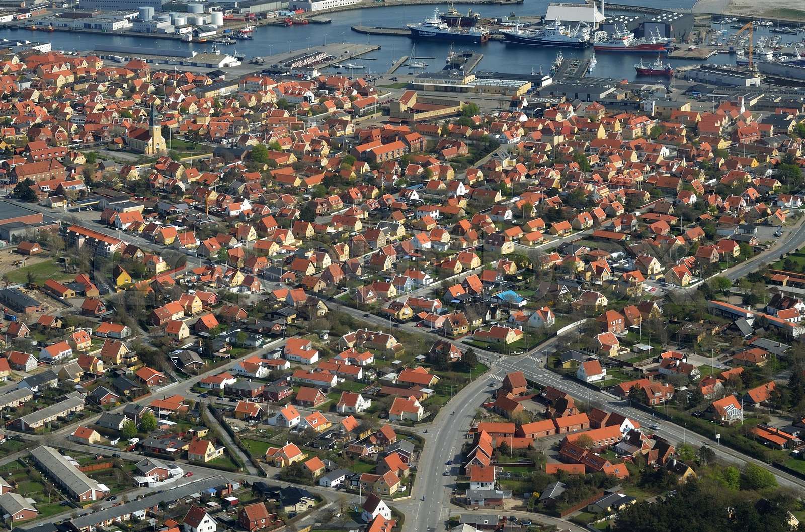 Boliger og huse i Danmark set fra luften | Stock foto | Colourbox