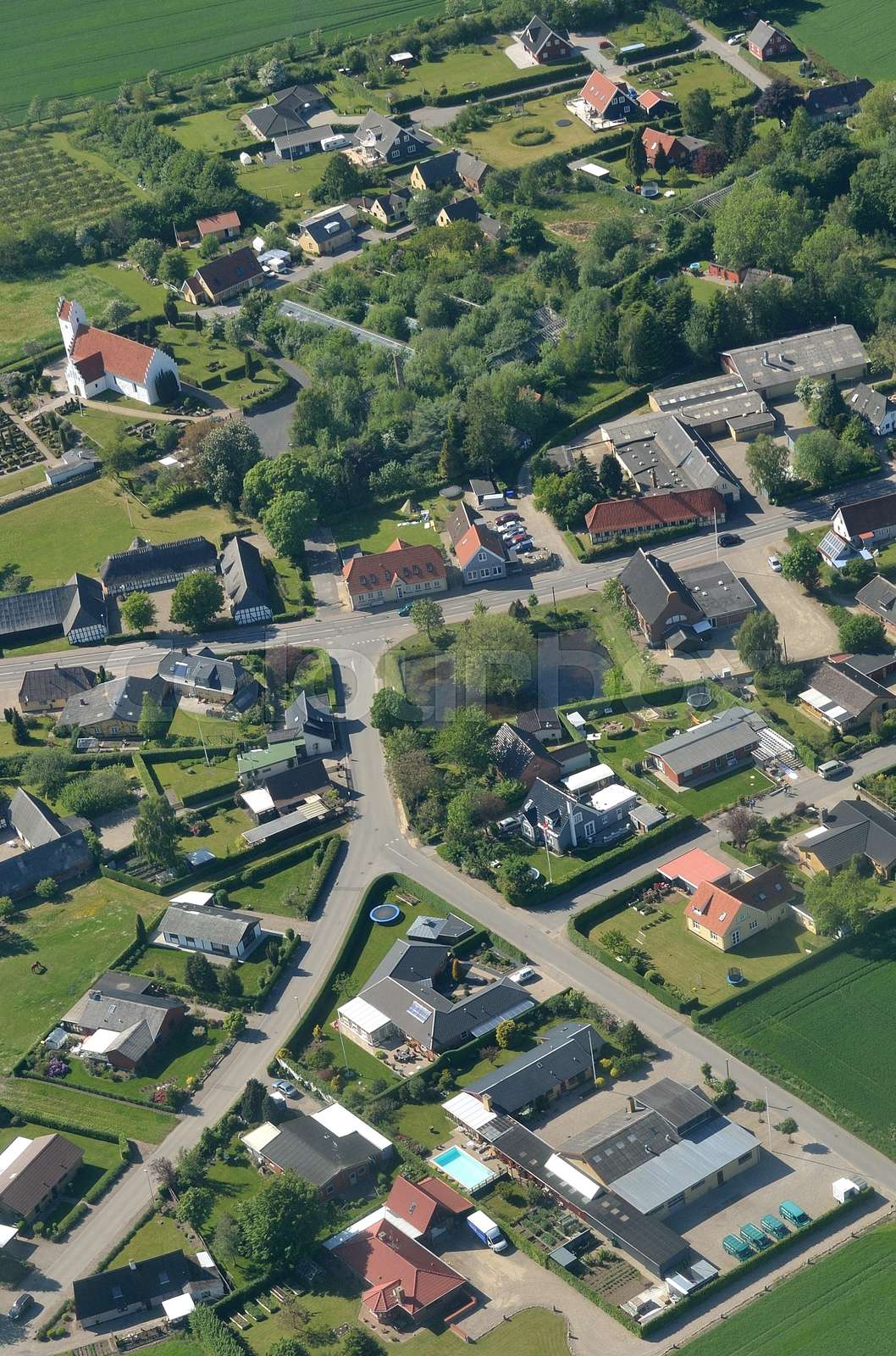 Boliger og huse i Danmark set fra luften | Stock foto | Colourbox