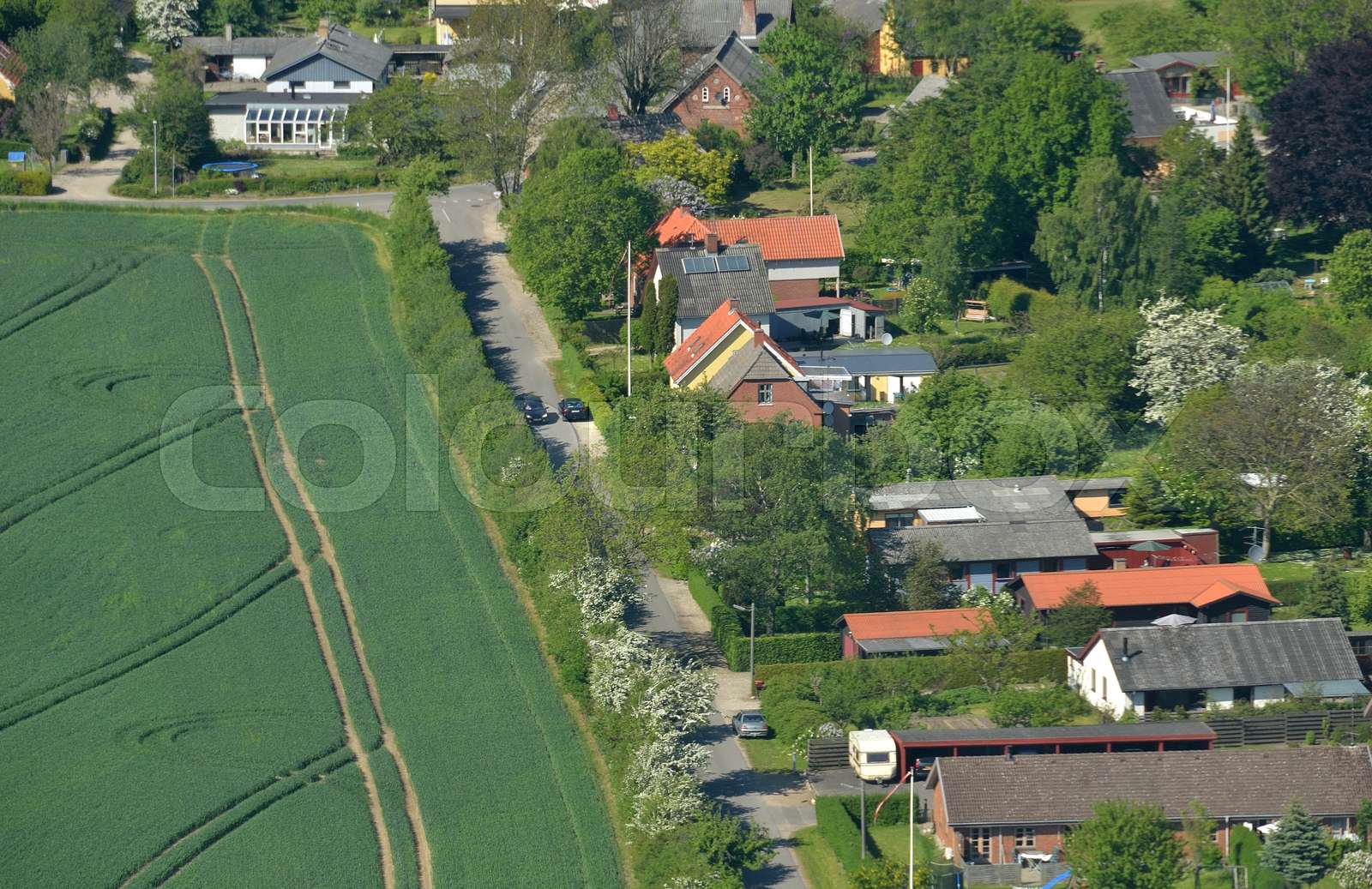 Boliger og huse i Danmark set fra luften | Stock foto | Colourbox
