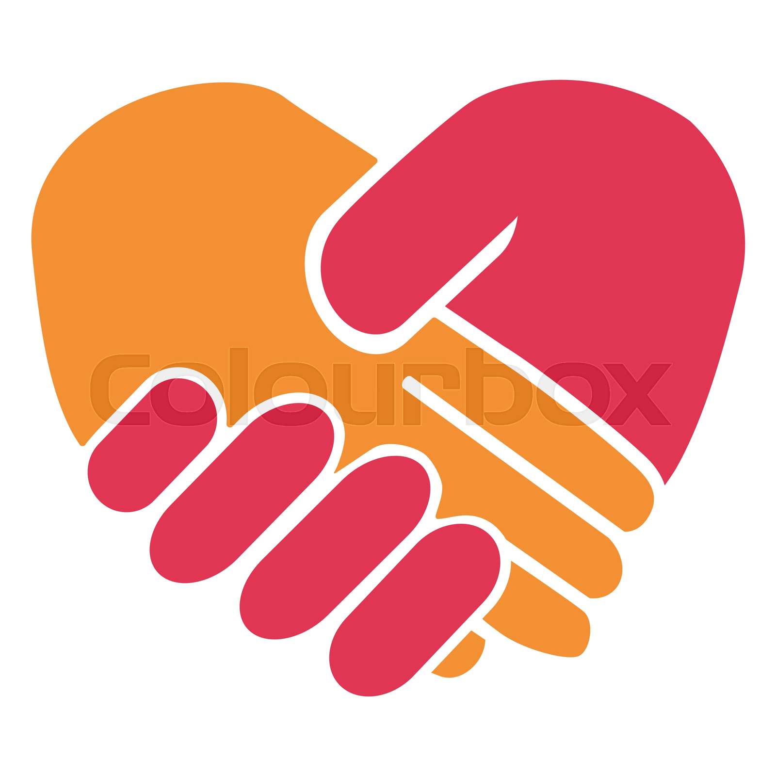handshake heart | Stock vector | Colourbox