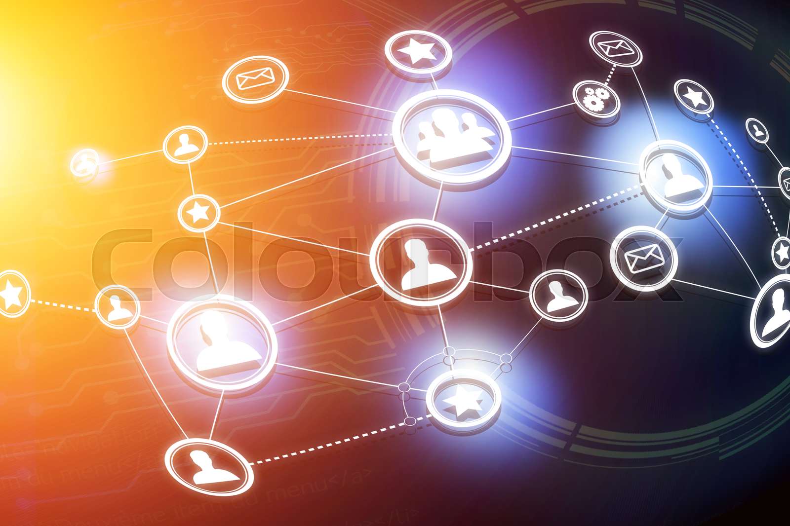 Concept of business international network interface - Technology ...