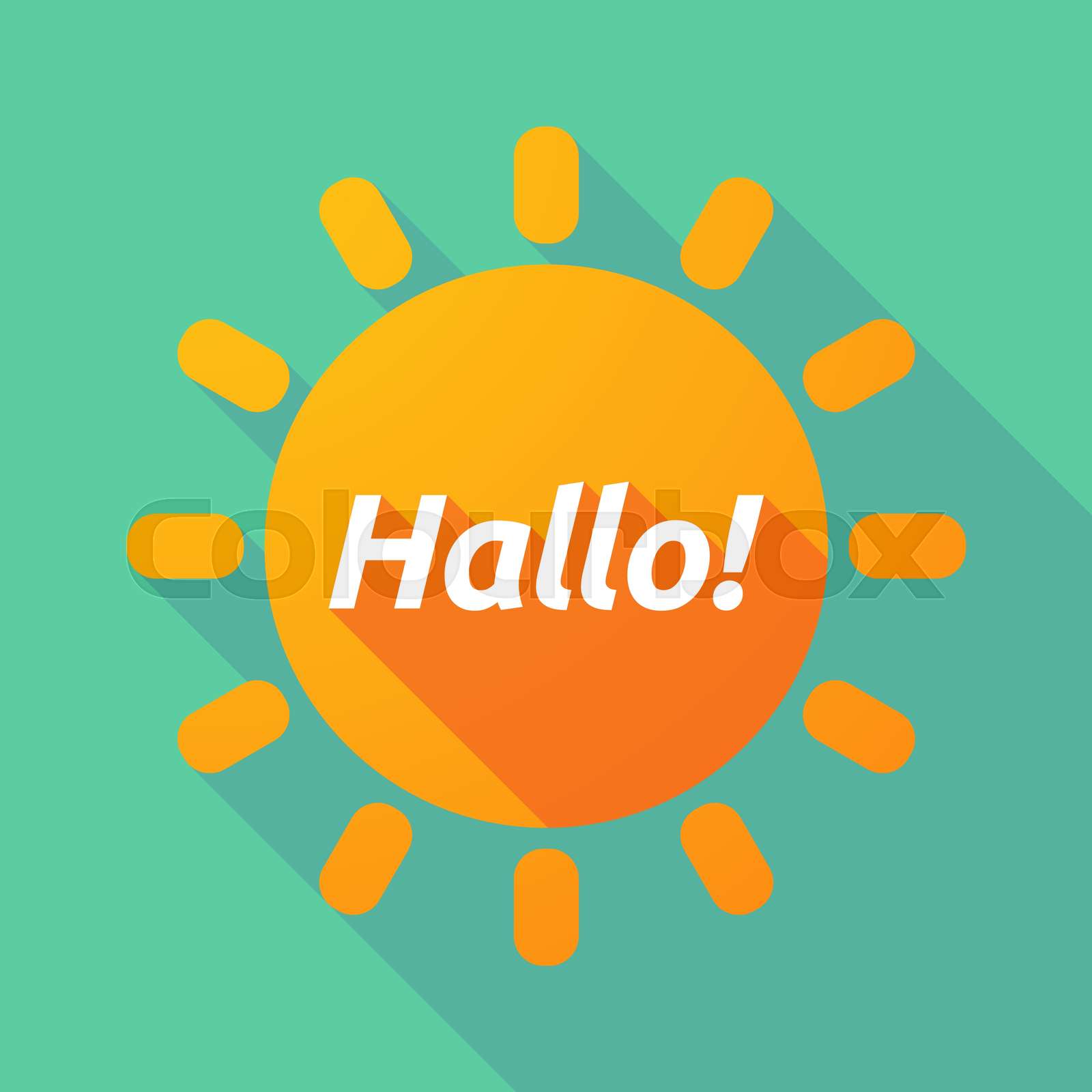 hallo, sonne, illustration | Stock-Vektor | Colourbox