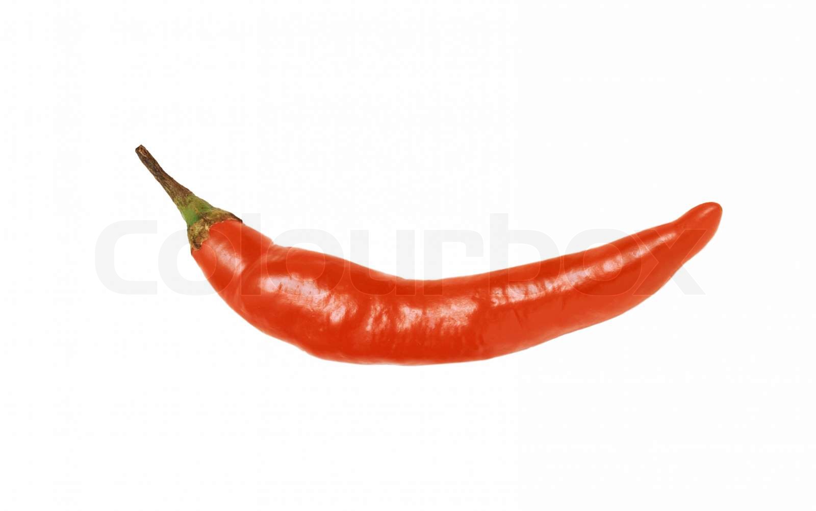 pepperoni isoleret på en hvid baggrund for dig | Stock foto | Colourbox