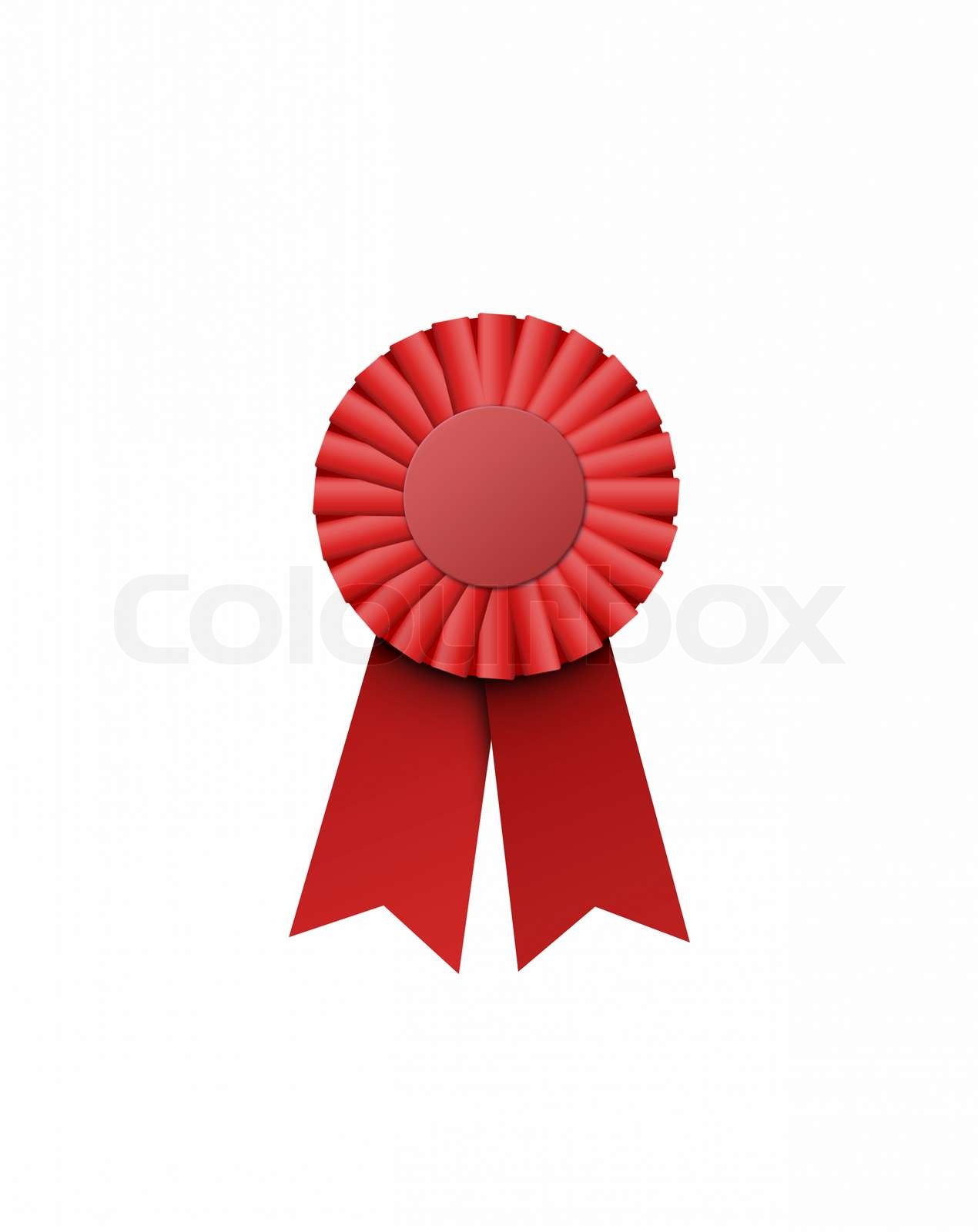 First place red ribbon, bitmap copy isolated | Stock image | Colourbox