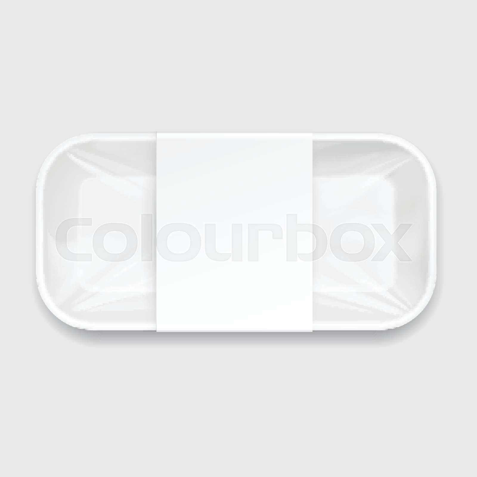 White Styrofoam Food Tray pack. | Stock vector | Colourbox