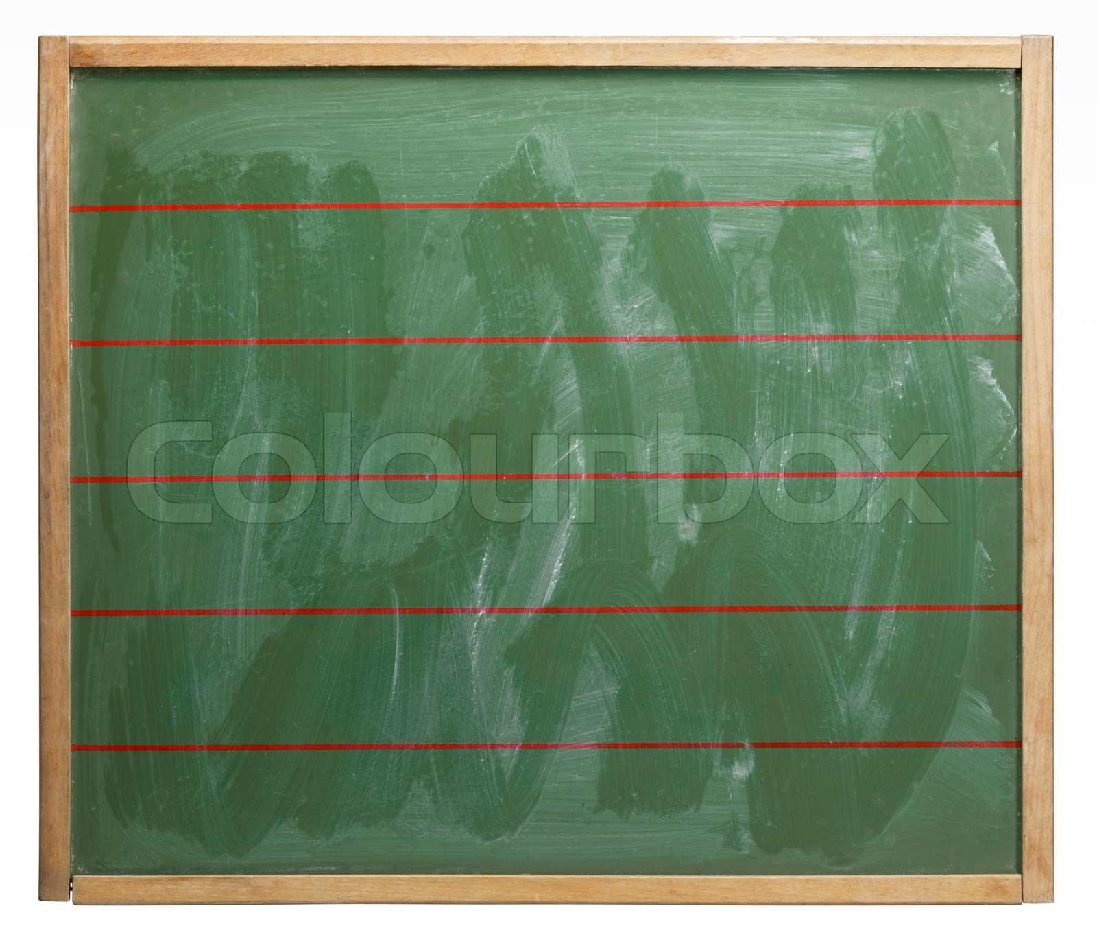 blackboard with red lines | Stock image | Colourbox
