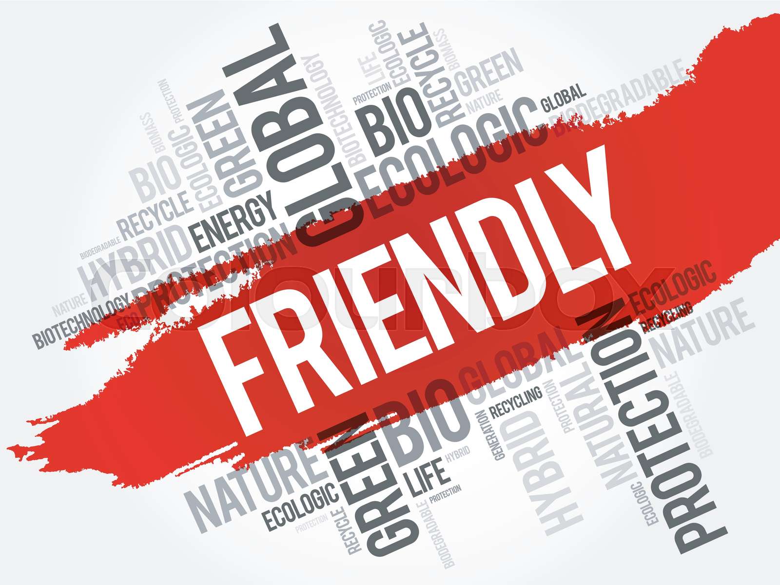 Friendly word cloud | Stock vector | Colourbox