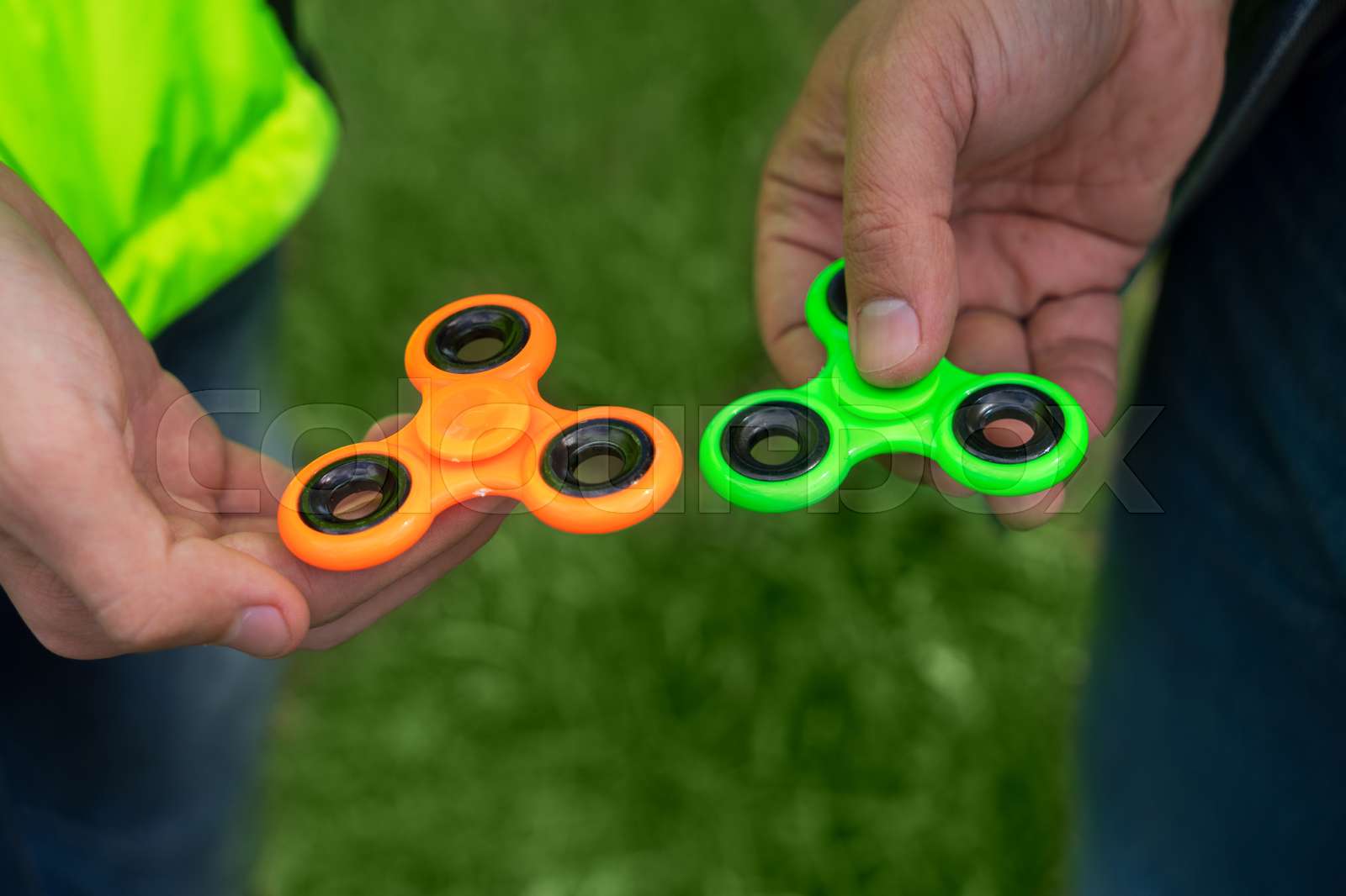 fidget spinner, popular relaxing toy, generic design | Stock image ...