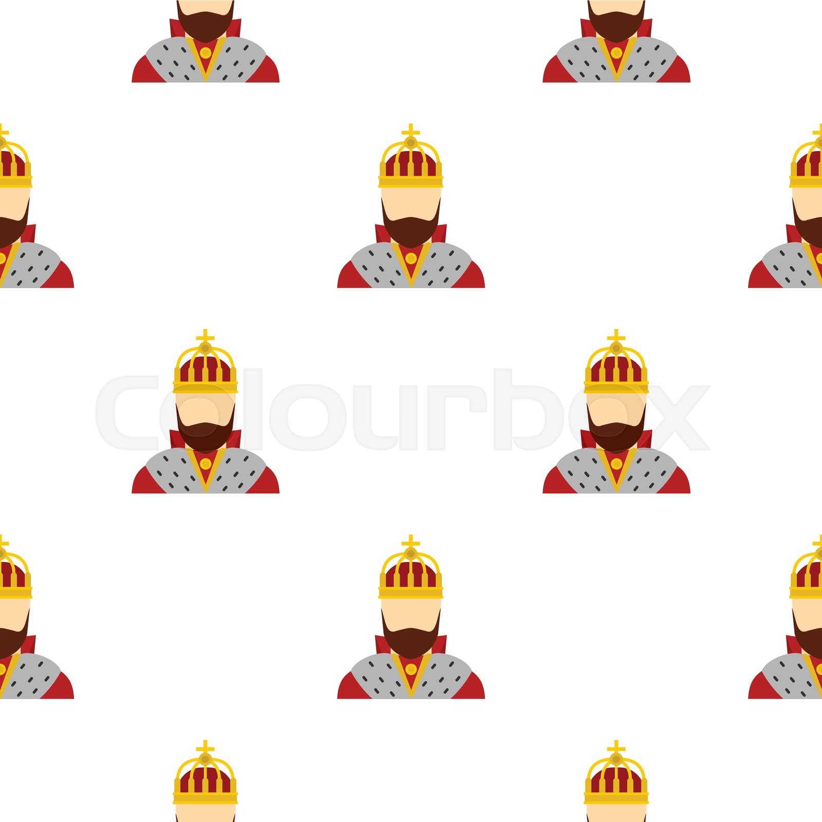 King pattern flat | Stock vector | Colourbox