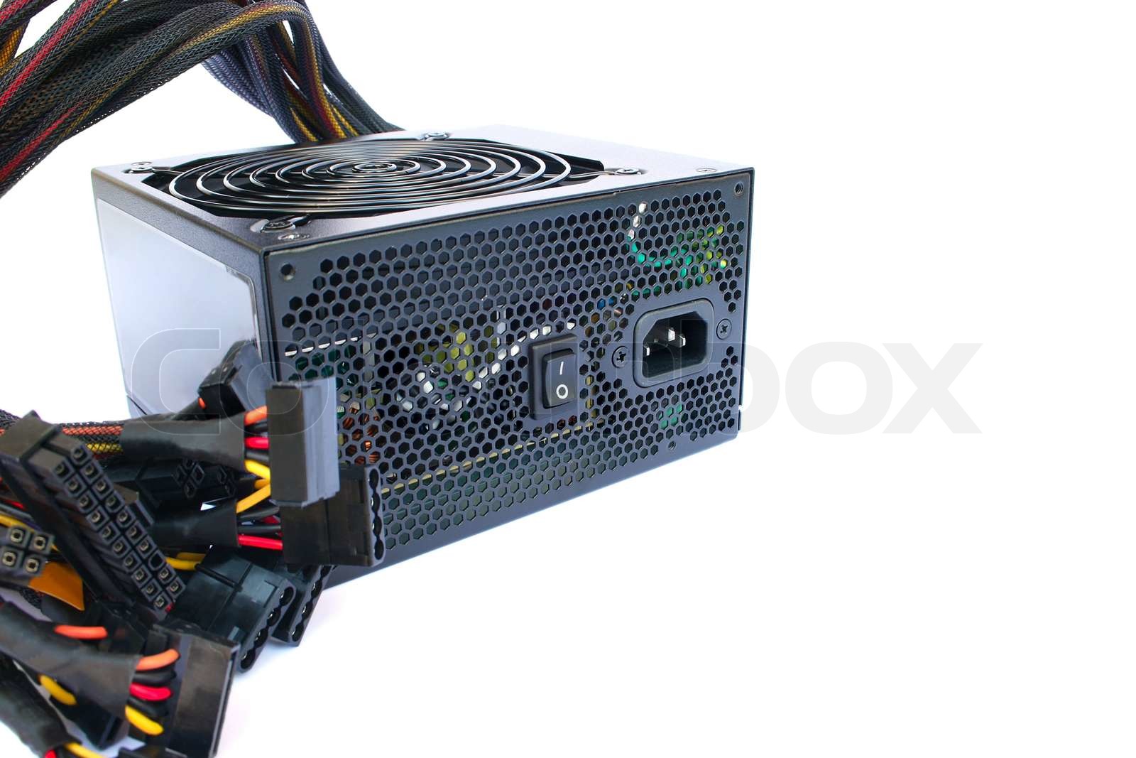 Power supply unit isolated on white background | Stock image | Colourbox
