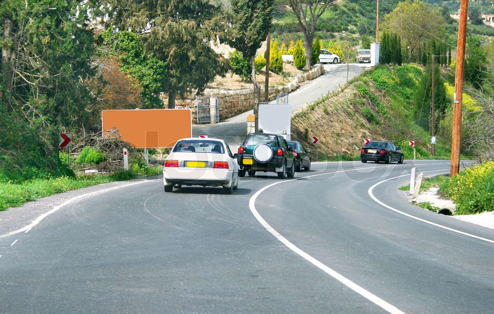 Road with cars in Cyprus | Stock image | Colourbox