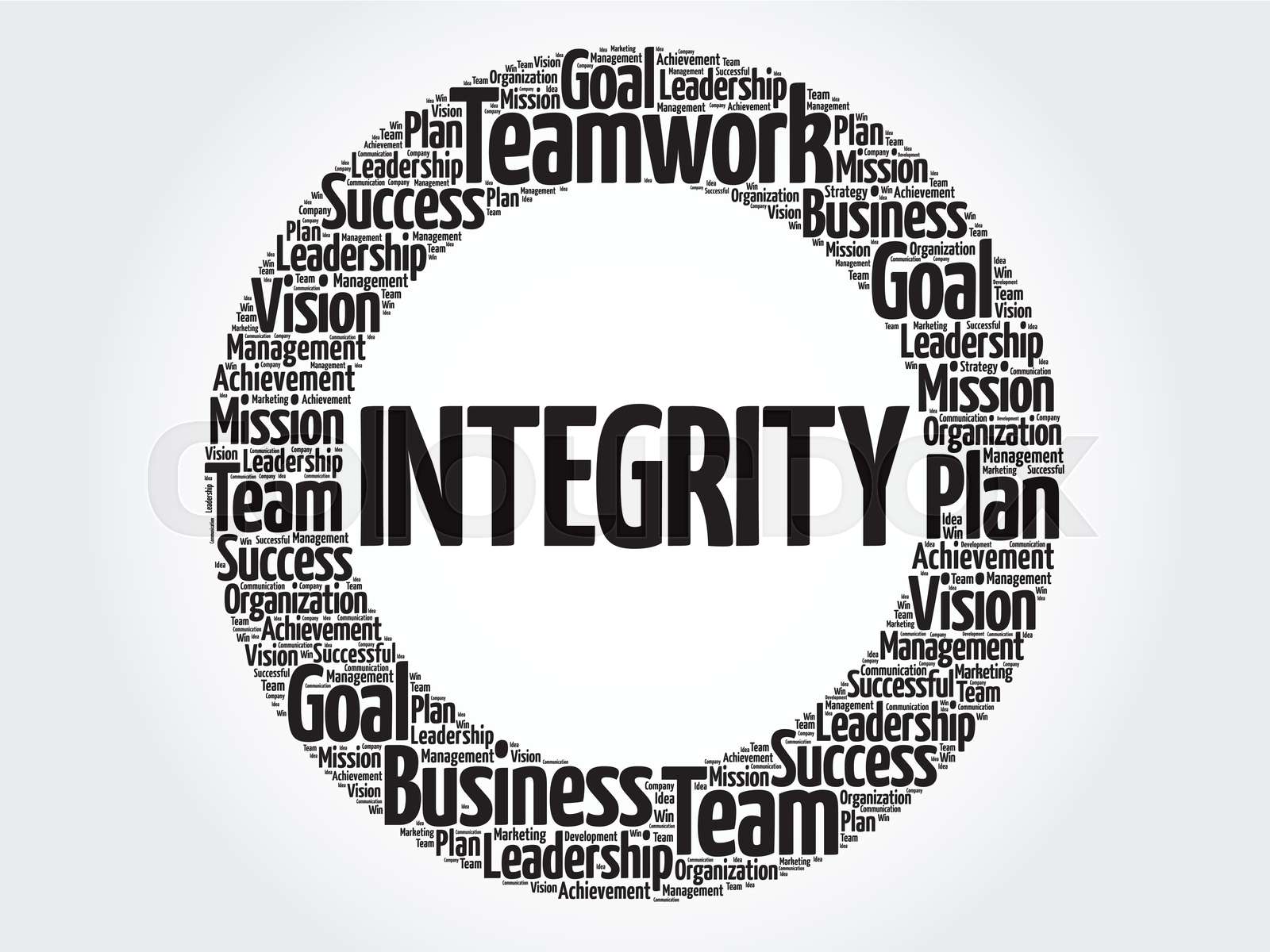 Integrity circle word cloud | Stock vector | Colourbox