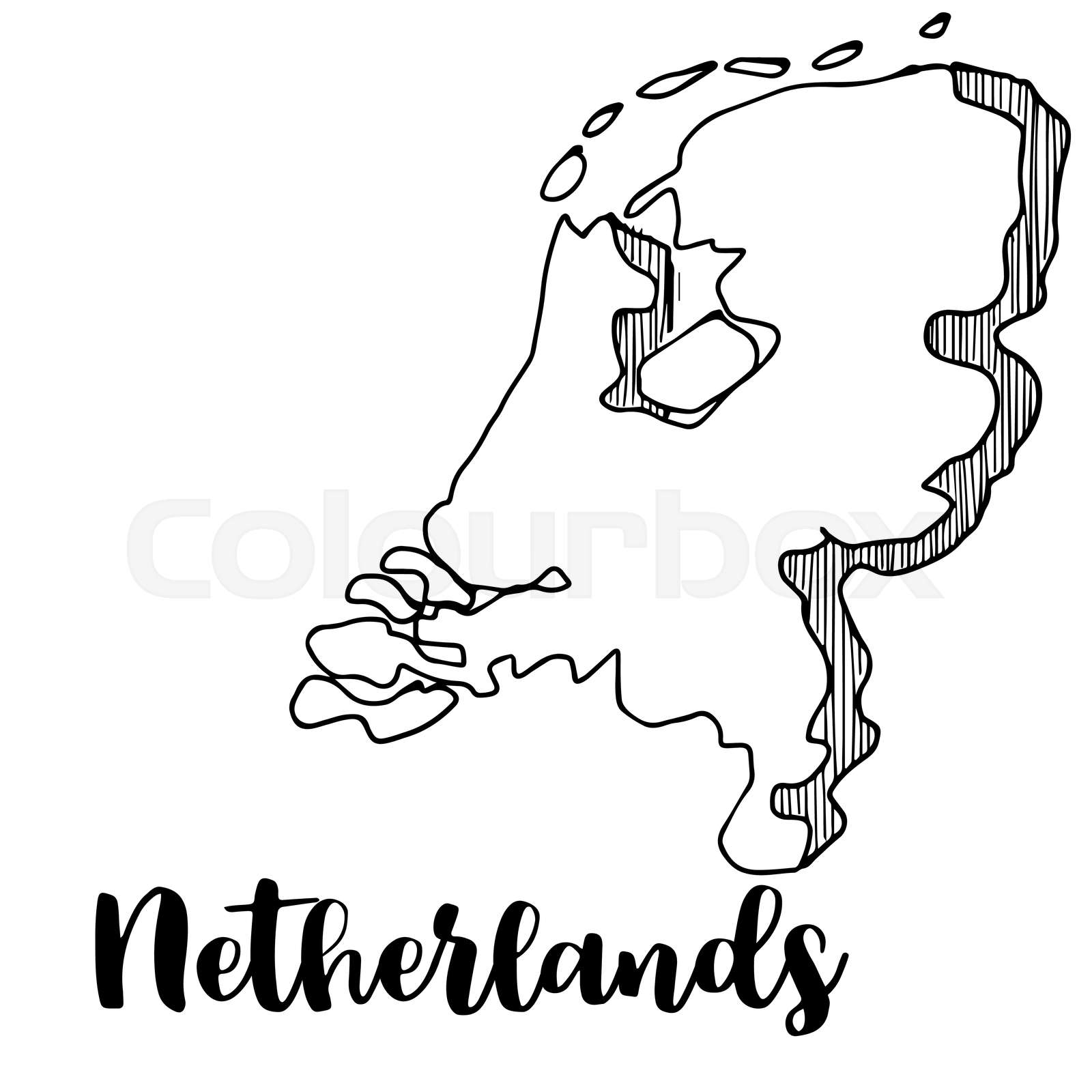 Netherlands Map Outline