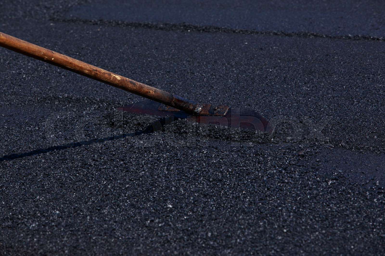 Laying Fresh Asphalt Stock Image Colourbox