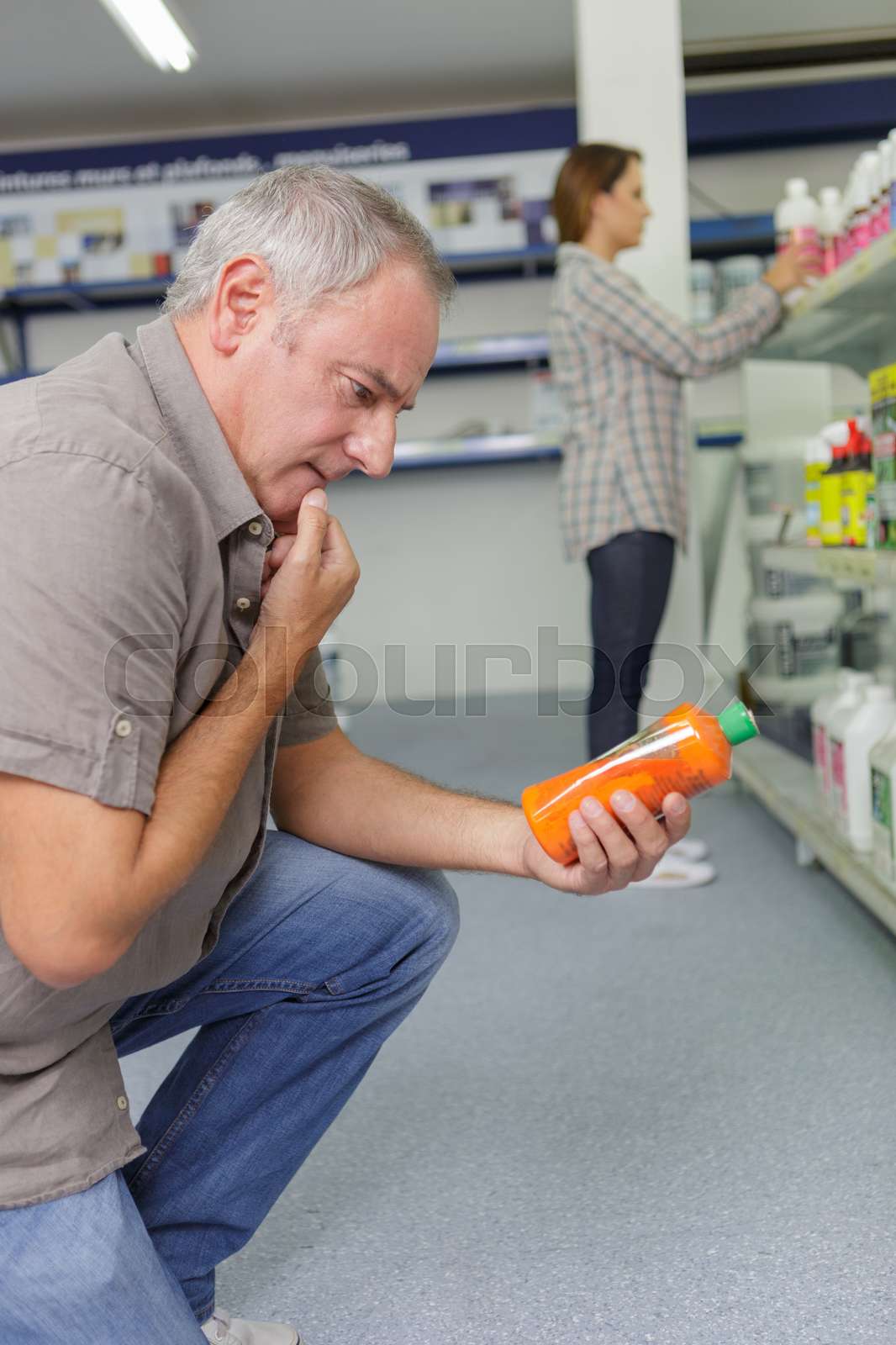reading the label of the product | Stock image | Colourbox