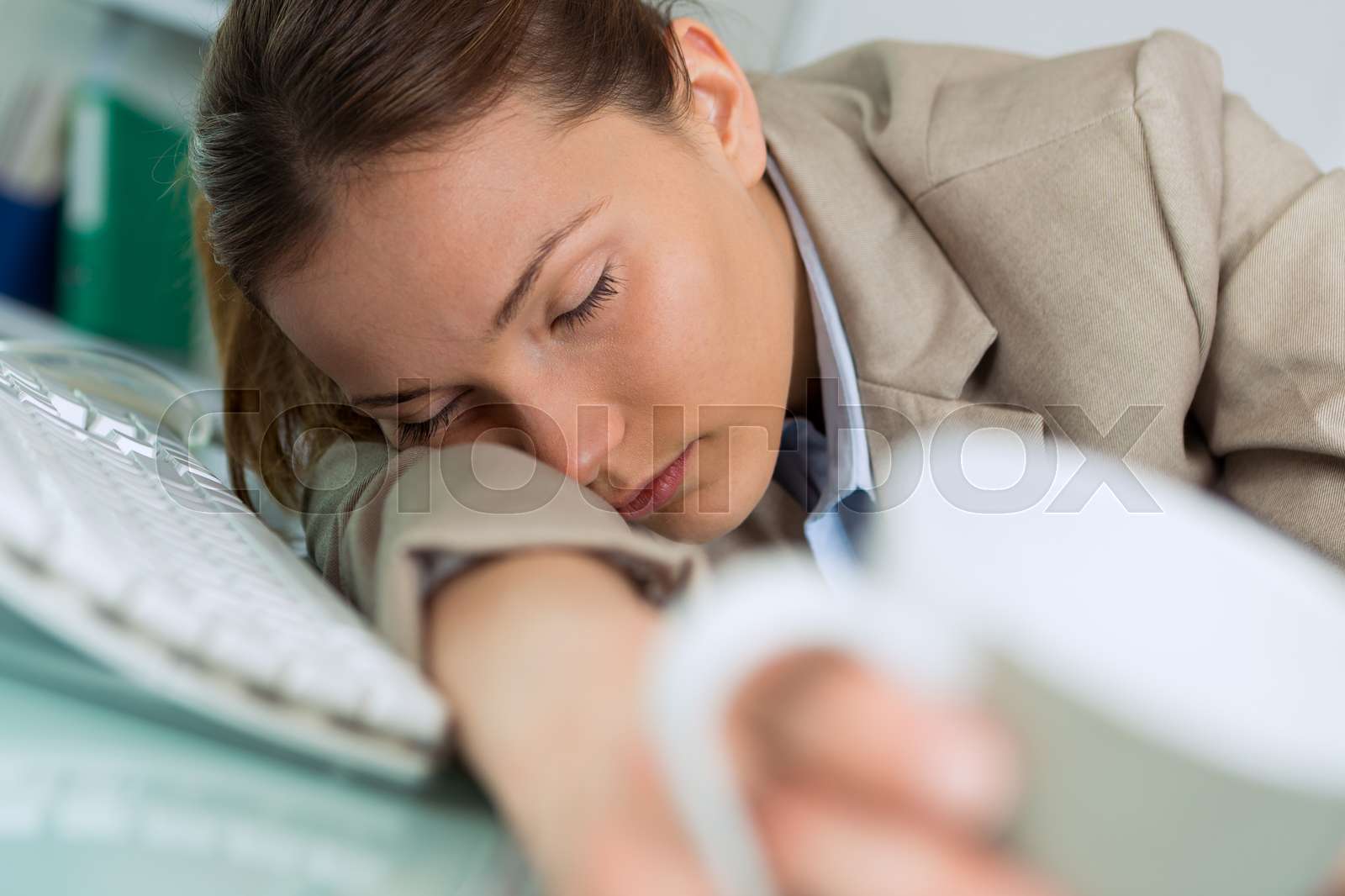 staff sleeping in the office | Stock image | Colourbox