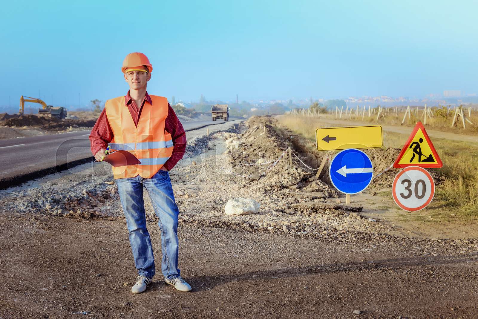Civil engineering, road construction | Stock image | Colourbox