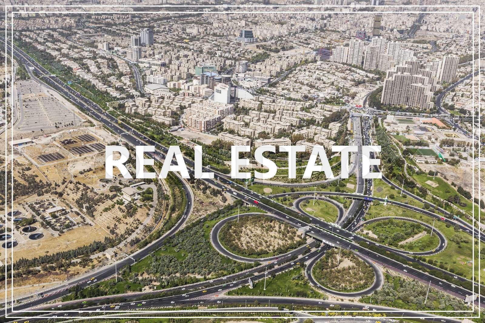 Word Real Estate. View of Tehran. | Stock image | Colourbox
