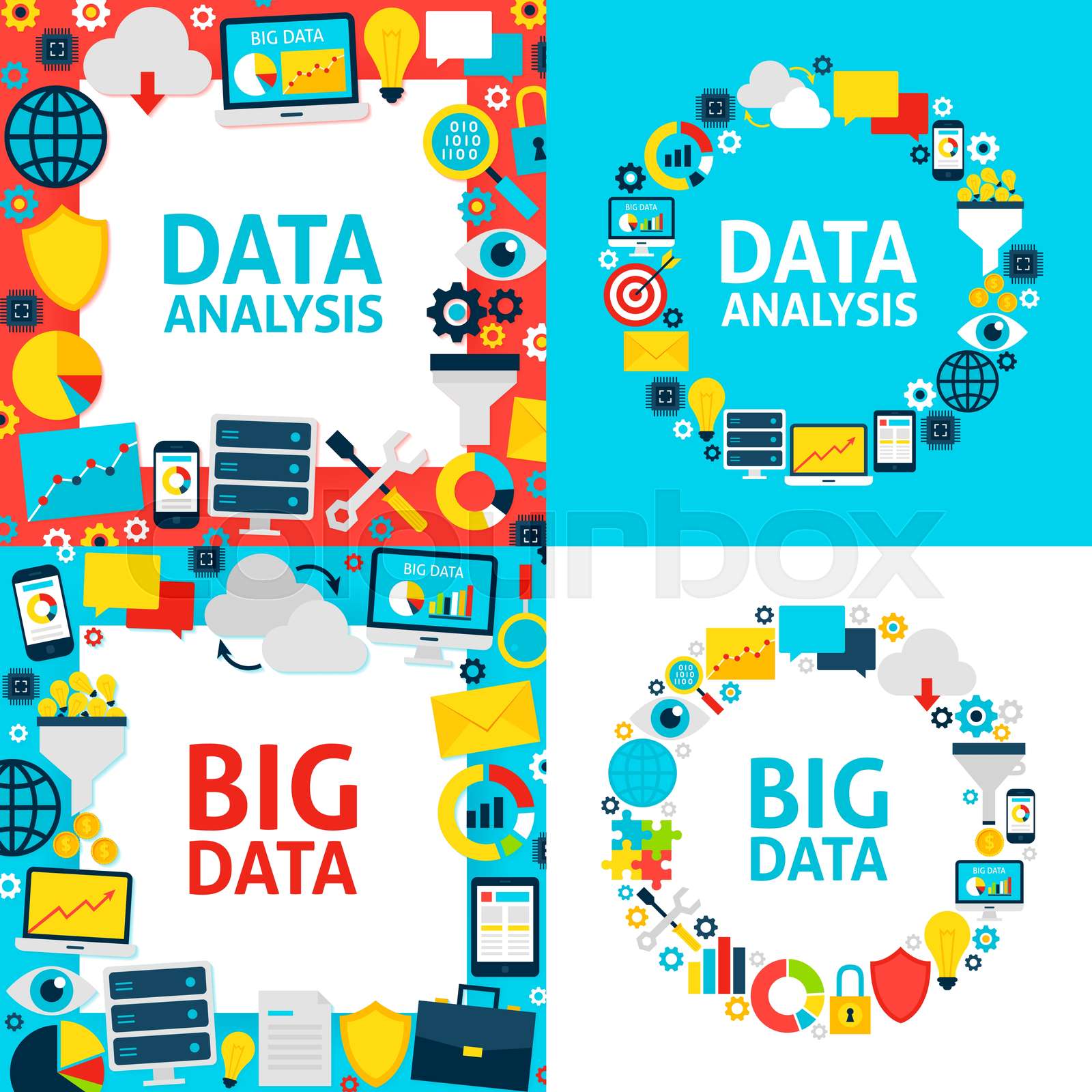 Data Analysis Templates | Stock vector | Colourbox