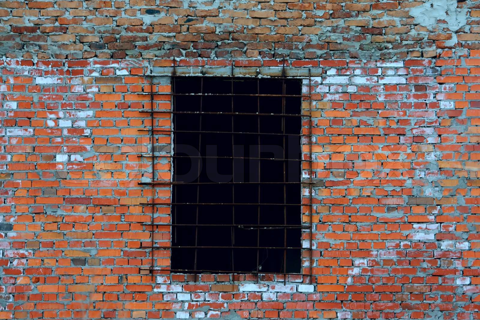 Eine alte Mauer aus Ziegeln mit einem Fenster aus | Stock Bild | Colourbox