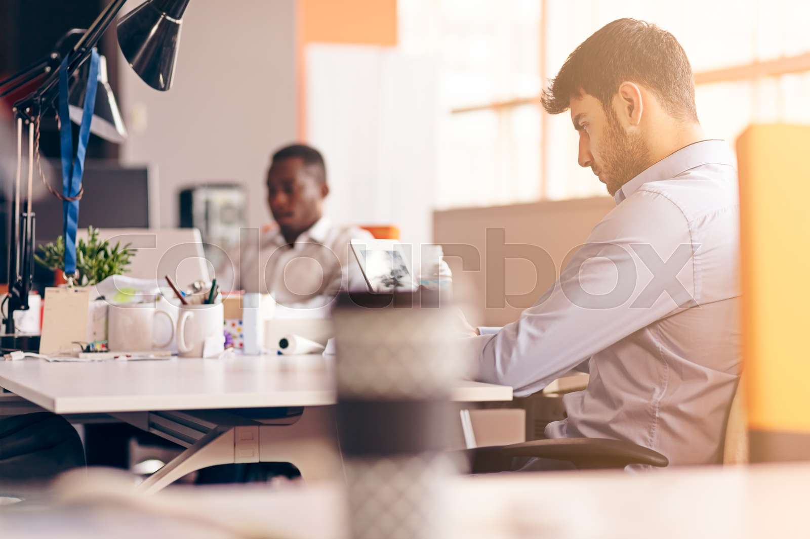 startup business people group working everyday job at modern office ...