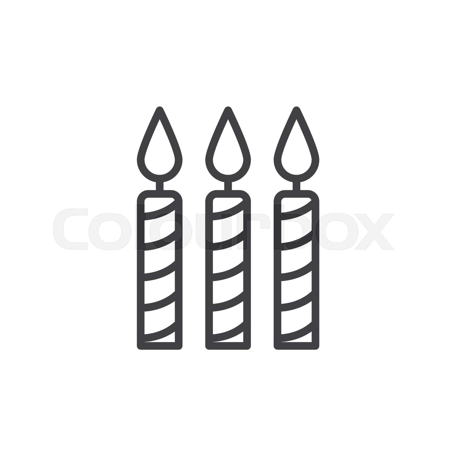 Birthday Candles Clipart Black And White