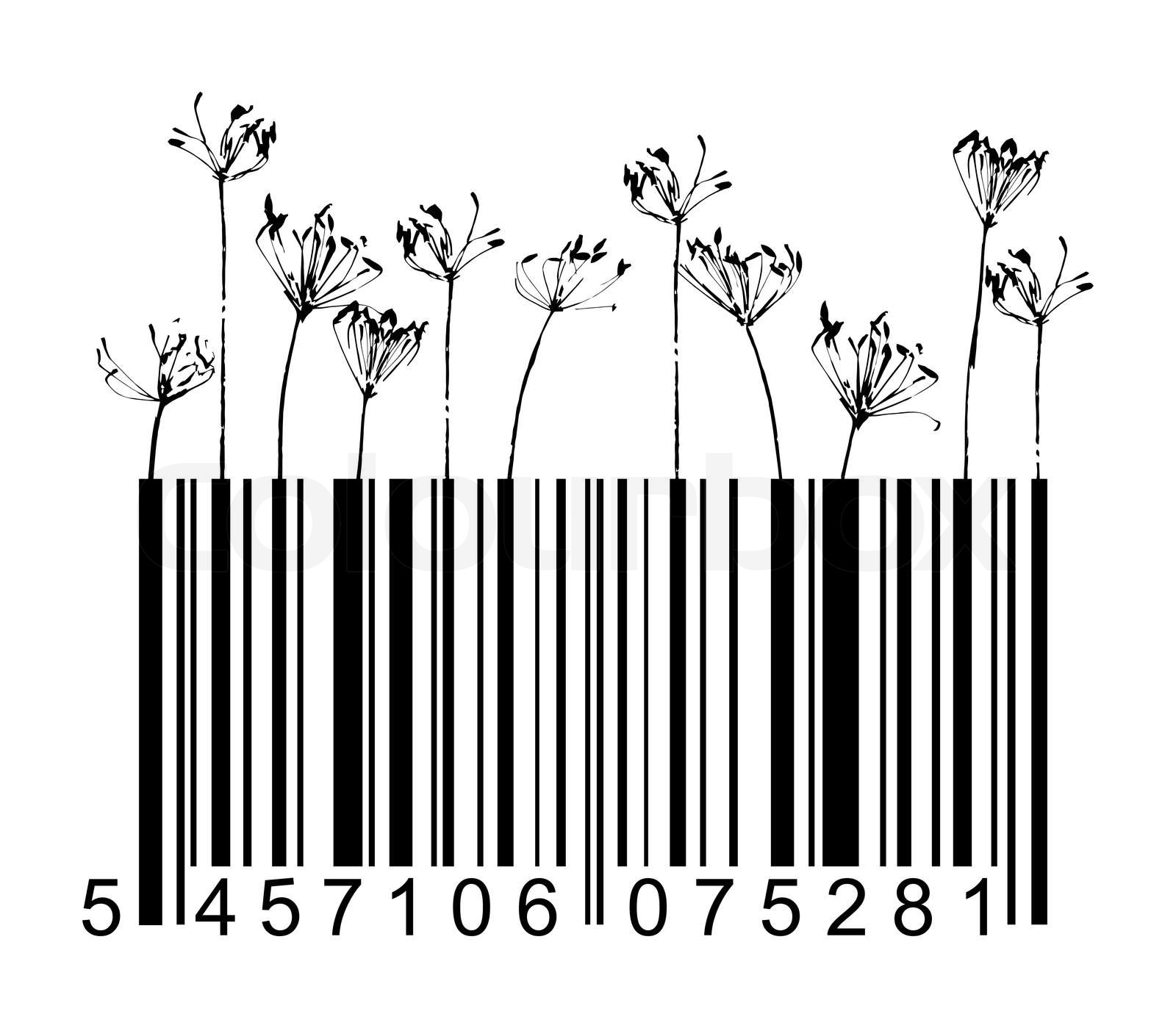 bar code flower | Stock vector | Colourbox
