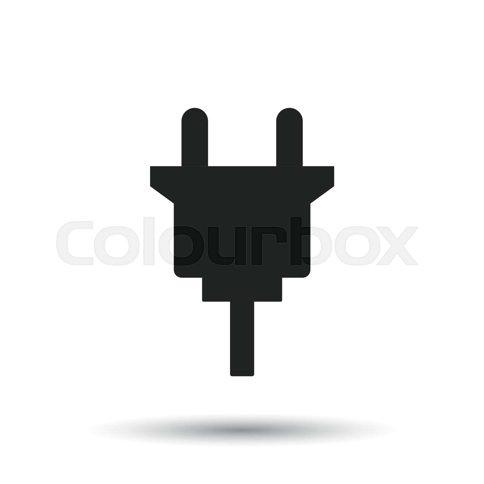 stecker, icon, elektro- | Stock-Vektor | Colourbox