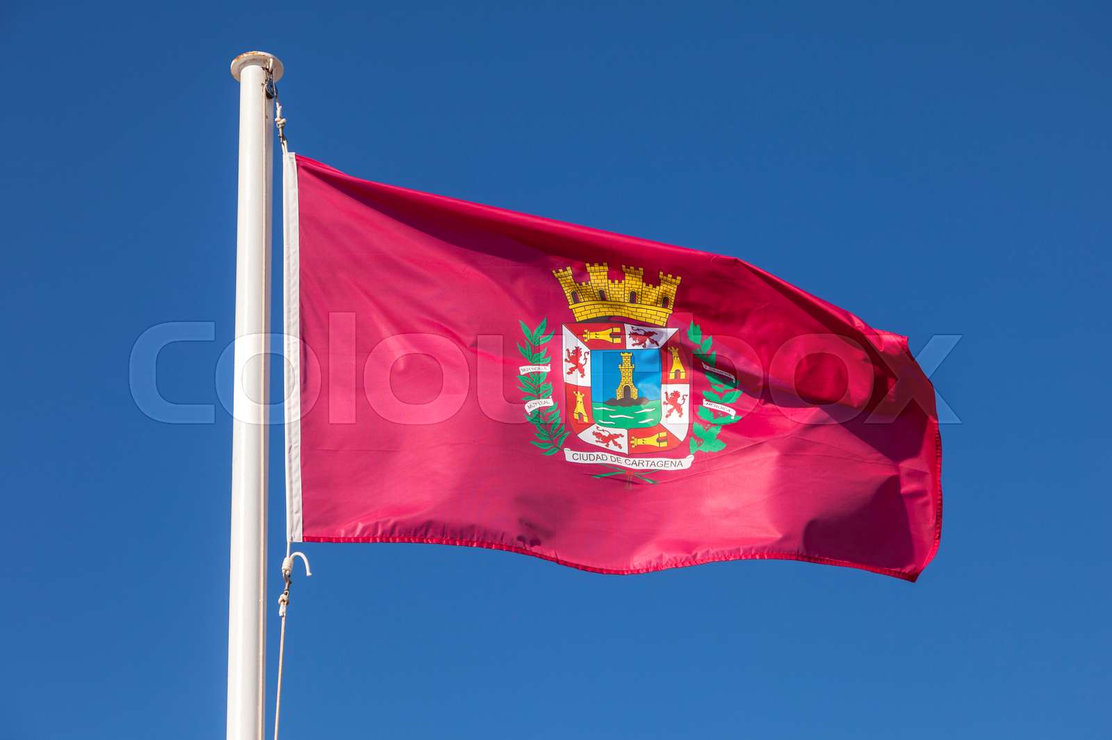 City of Cartagena flag, Spain | Stock image | Colourbox
