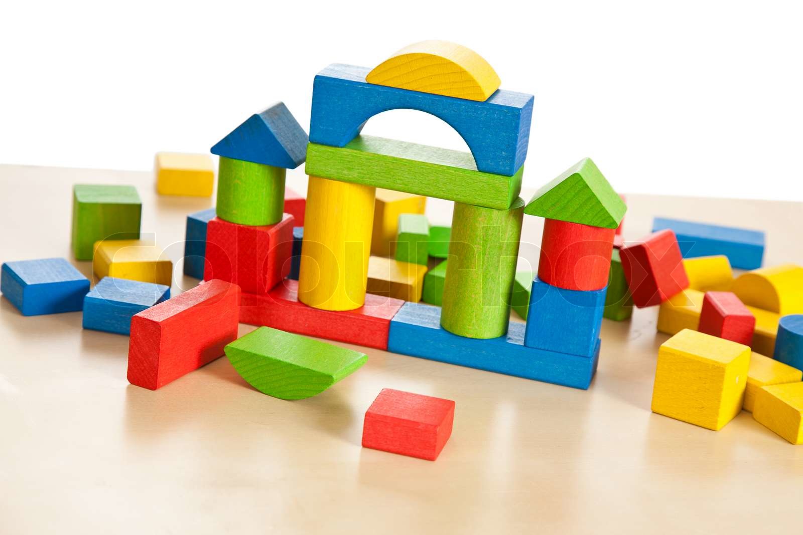 photo shot of wooden toy blocks | Stock image | Colourbox