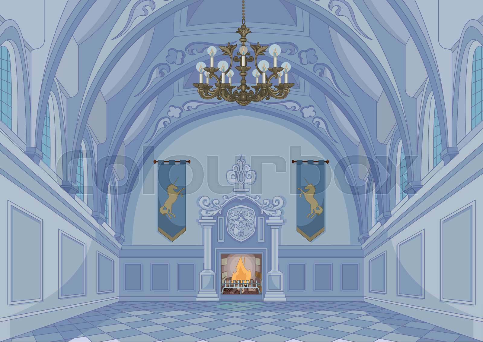 Castle Hall | Stock vector | Colourbox