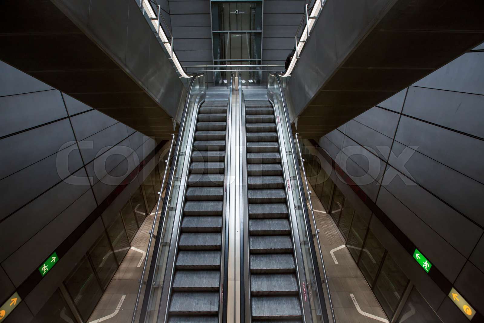 the escalator of the airport. | Stock image | Colourbox