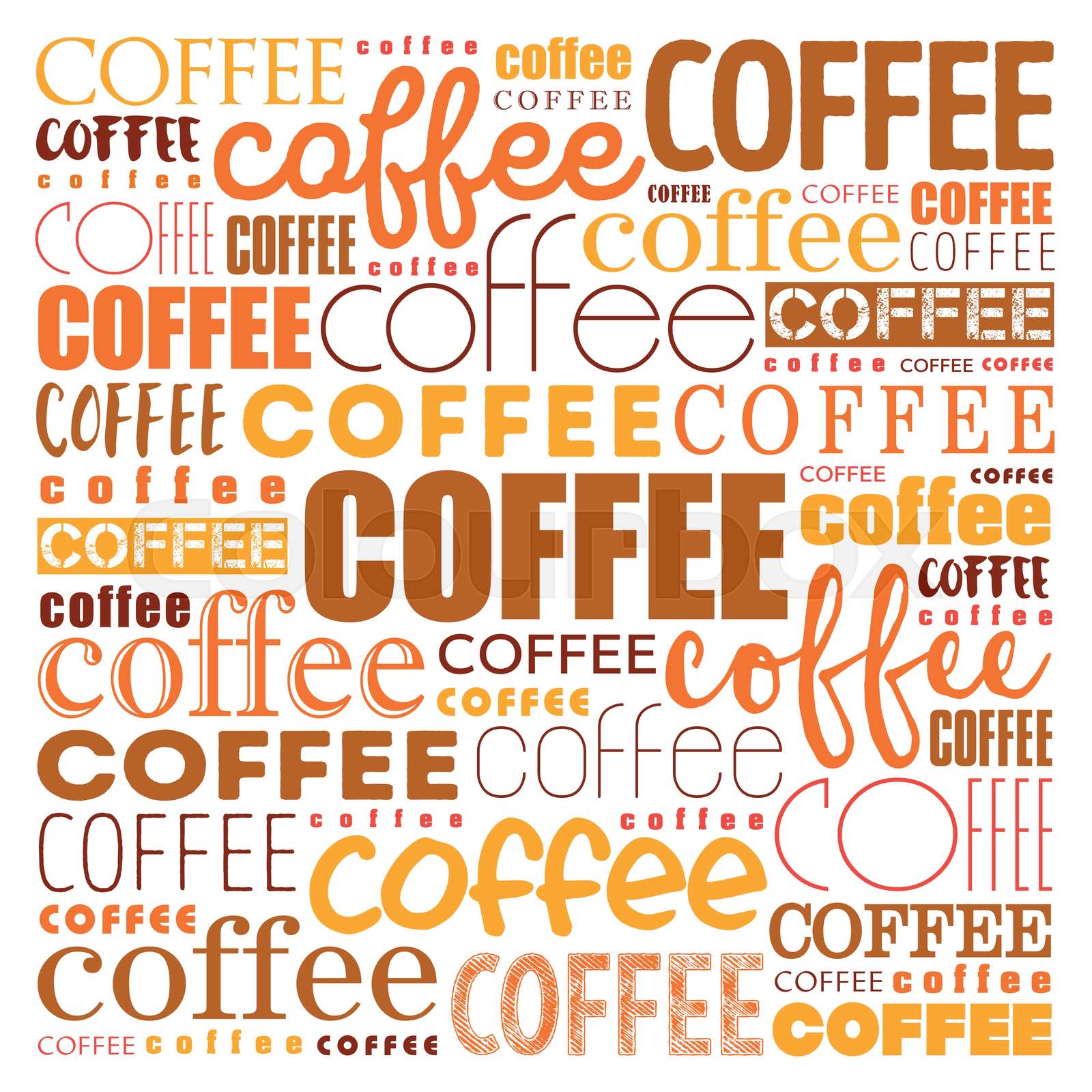 Coffee words cloud collage | Stock vector | Colourbox