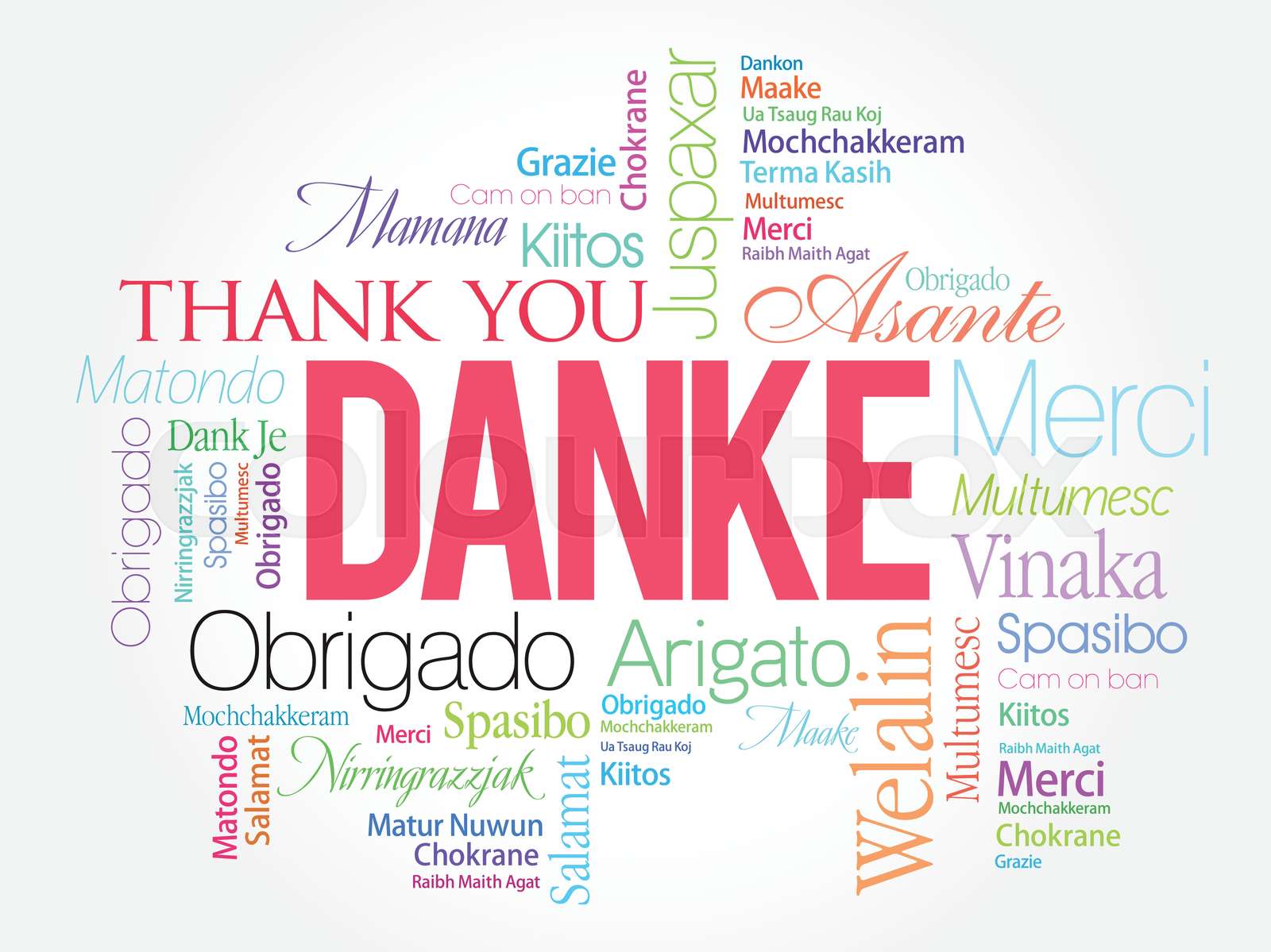 Danke Thank You In German Stock Vector Colourbox