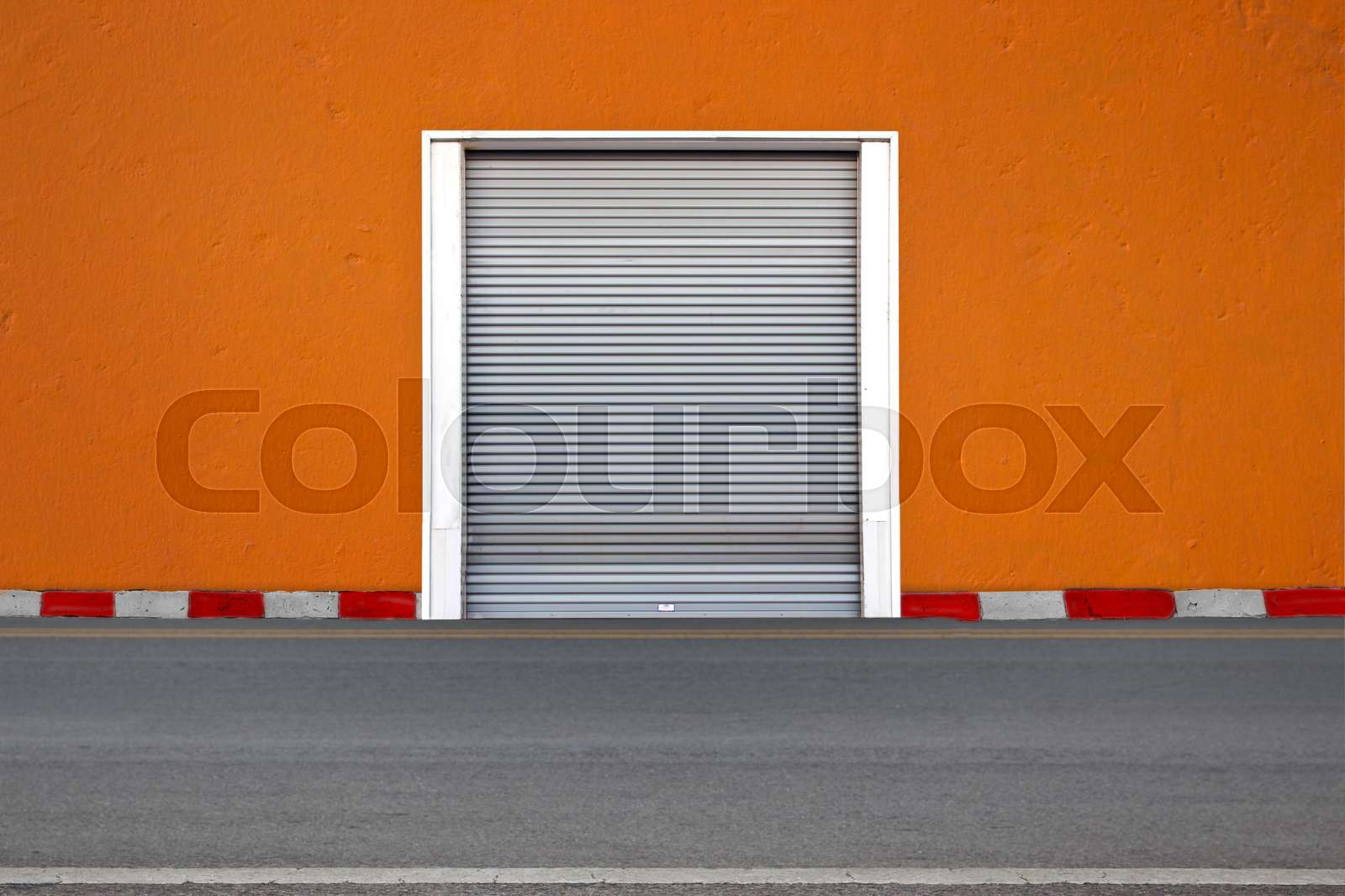 Roller shutters the factory buildings for warehouse | Stock image ...