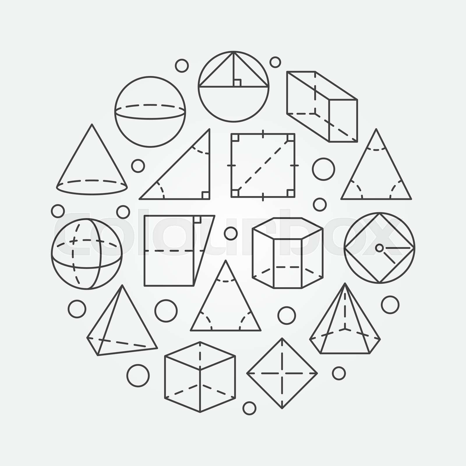 Basic geometry illustration | Stock vector | Colourbox
