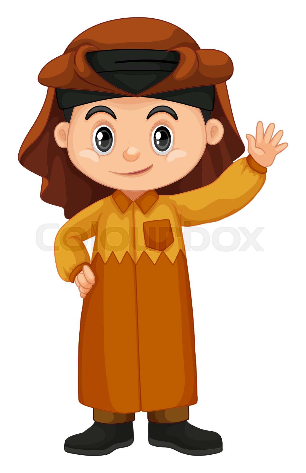 Qatar boy in traditional costume | Stock vector | Colourbox